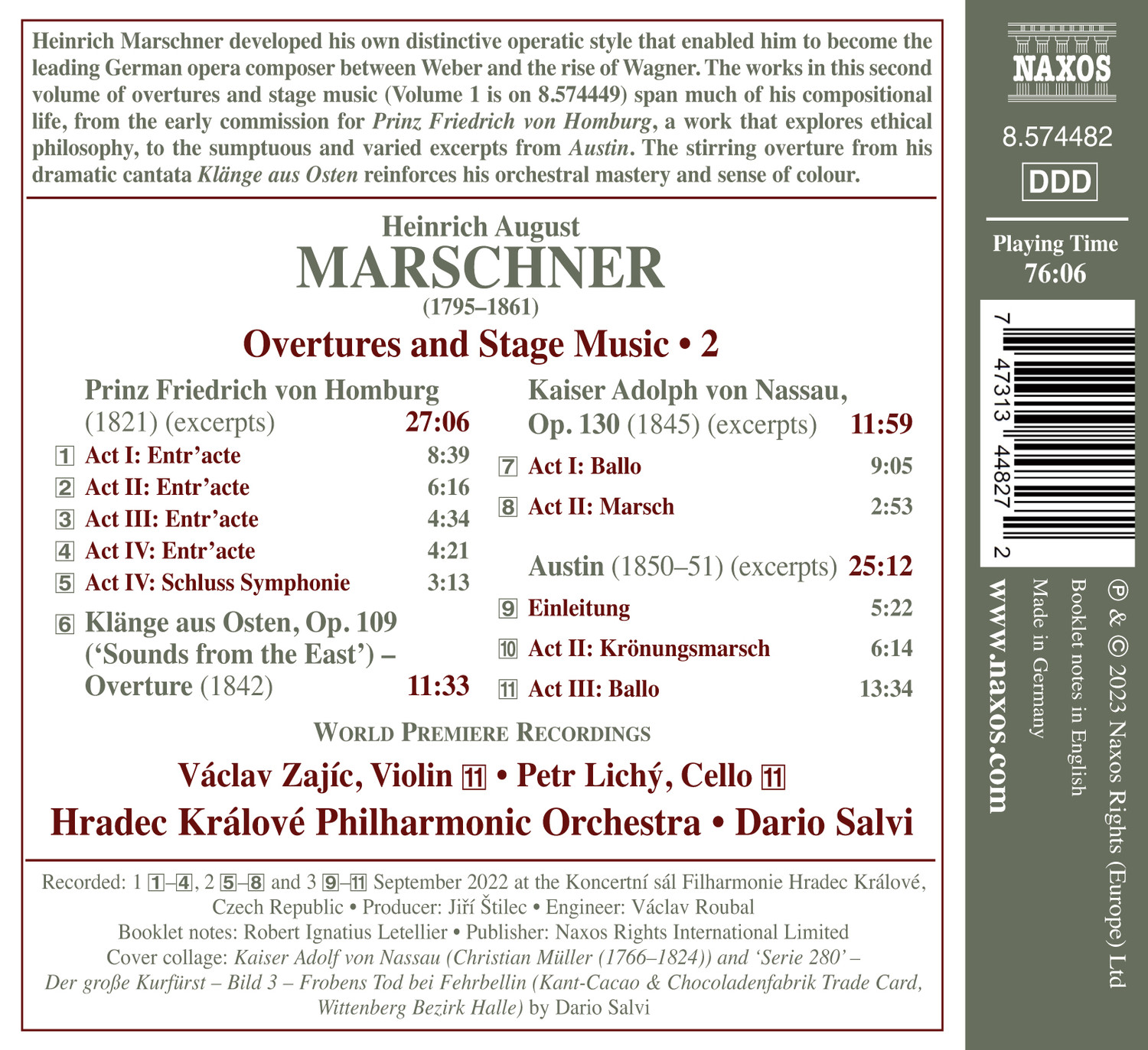 eClassical - Marschner: Overtures & Stage Music, Vol. 2